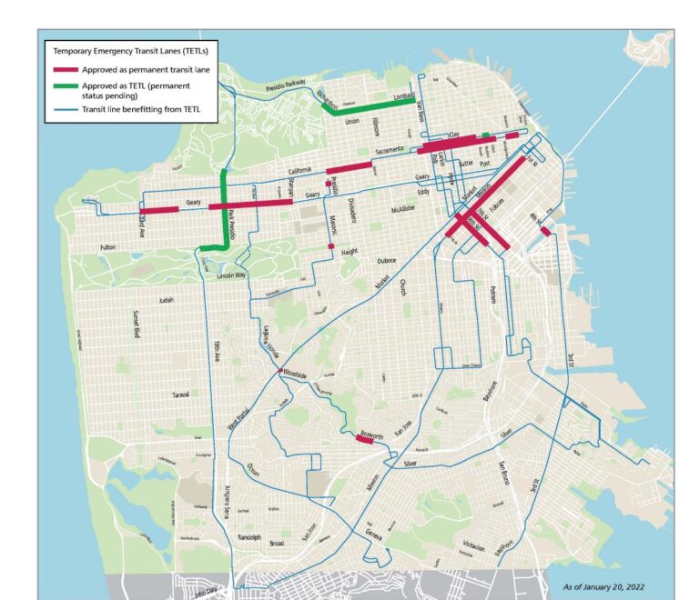 SFMTA Makes Temporary Transit Lanes Permanent in San Francisco | Bus-News