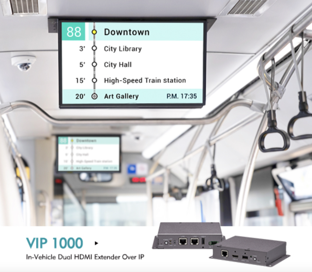 VIP 1000 Extends Full HD HDMI over IP for Passenger Infotainment Systems