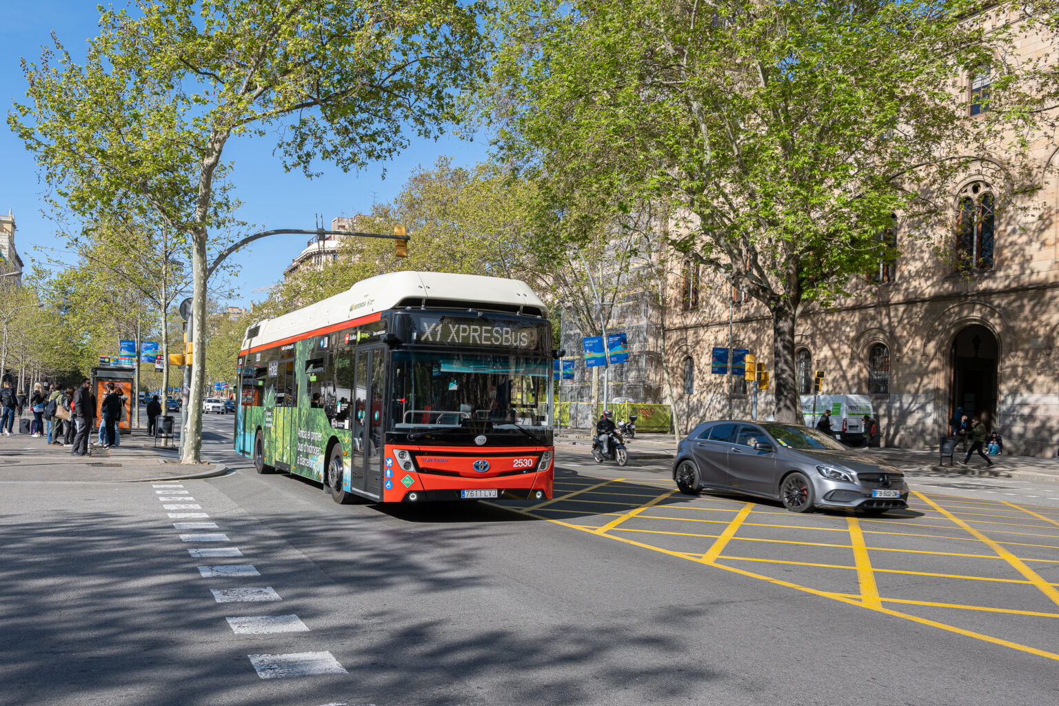 The First Hydrogen Bus in Spain with MASATS Doors | Bus-News