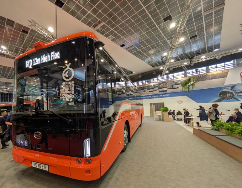 BYD Unveils Its First High-Floor Electric Bus for Europe at Busworld ...