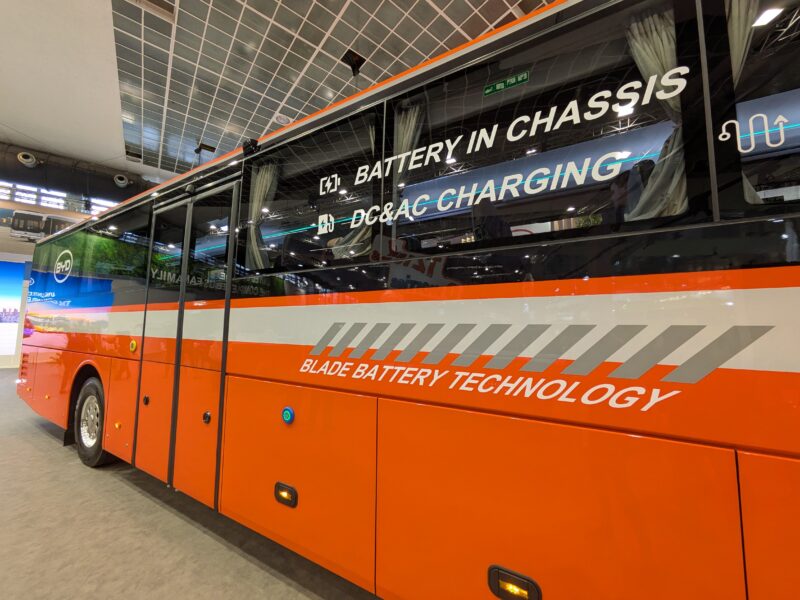 BYD Unveils Its First High-Floor Electric Bus for Europe at Busworld ...